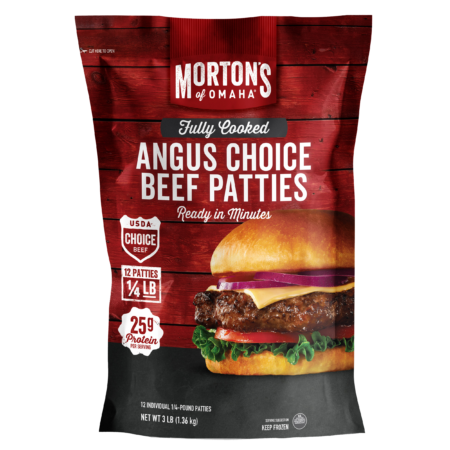 Fully Cooked Angus Choice Beef Patties - Morton's of Omaha